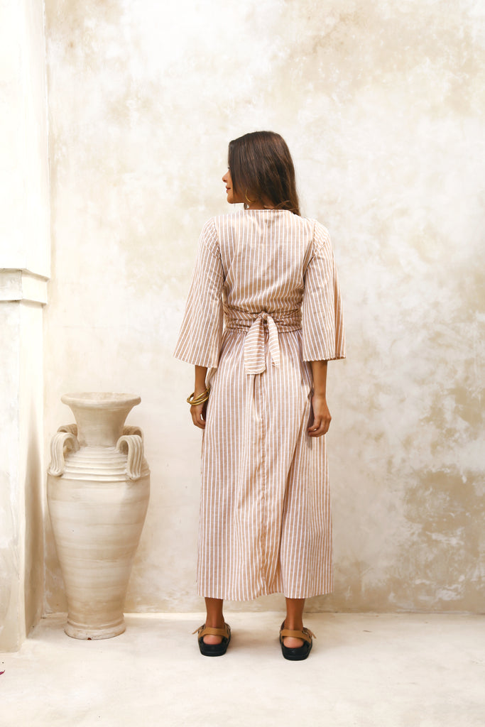 Uma Skirt - Stripe Tan – Berawa Luxe